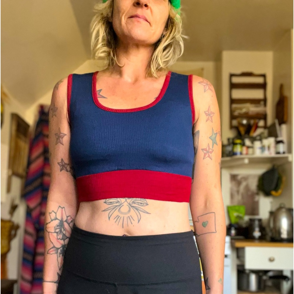 1970s Vintage Crop Top Womens Size Xxsmallxsmall Gem